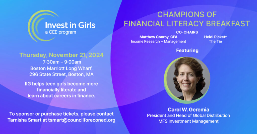 Champions of Financial Literacy Breakfast - Invest in Girls